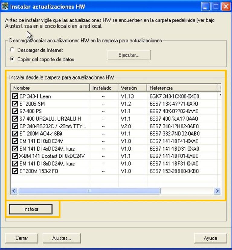 ¿Cómo actualizar el catálogo de hardware en Siemens STEP 7?